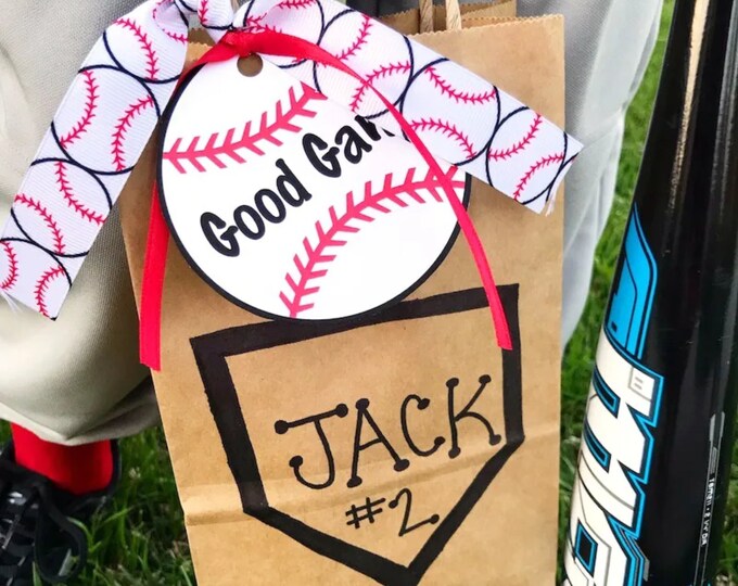 Baseball Favor Tags- Baseball Game Day Tags- Baseball Snack Tags ...