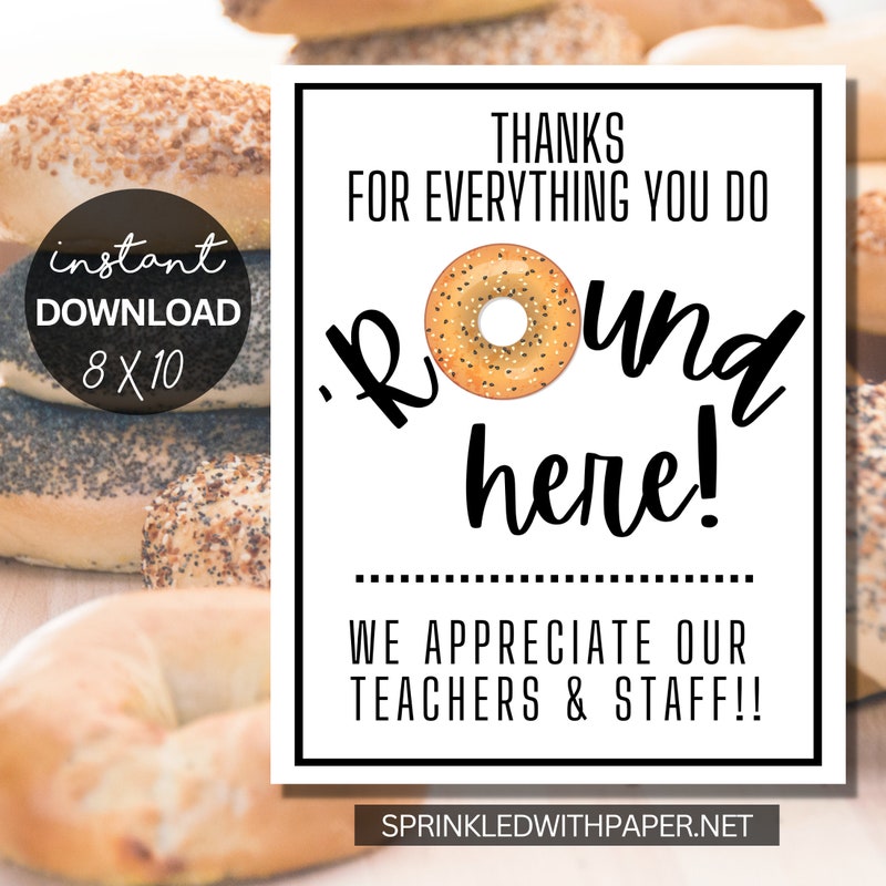 Bagel Cute Print - Etsy