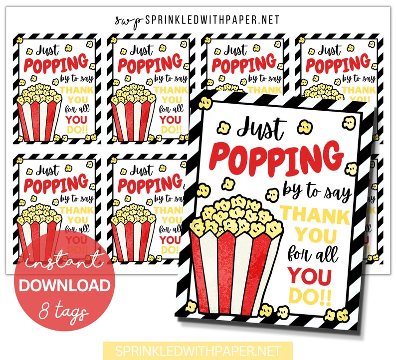 Appreciation Tags Staff Co-worker Teacher Appreciation Print Thank You ...