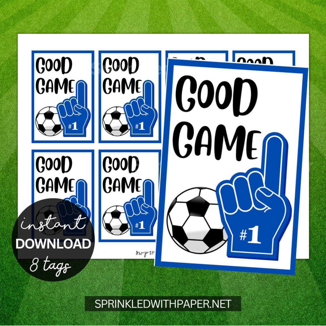 Soccer Team Printable Snack Tags, Soccer Game Treat Tags, Game Day ...