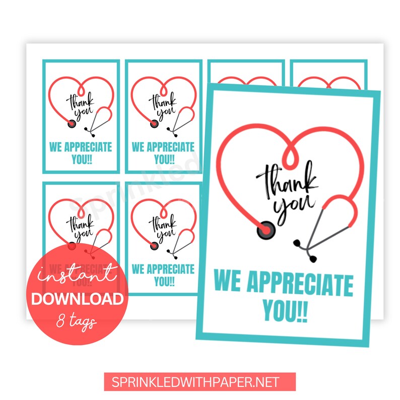 Nurses Appreciation Tags, Nurse Week, NICU L & D Nurse Thank You Tag ...