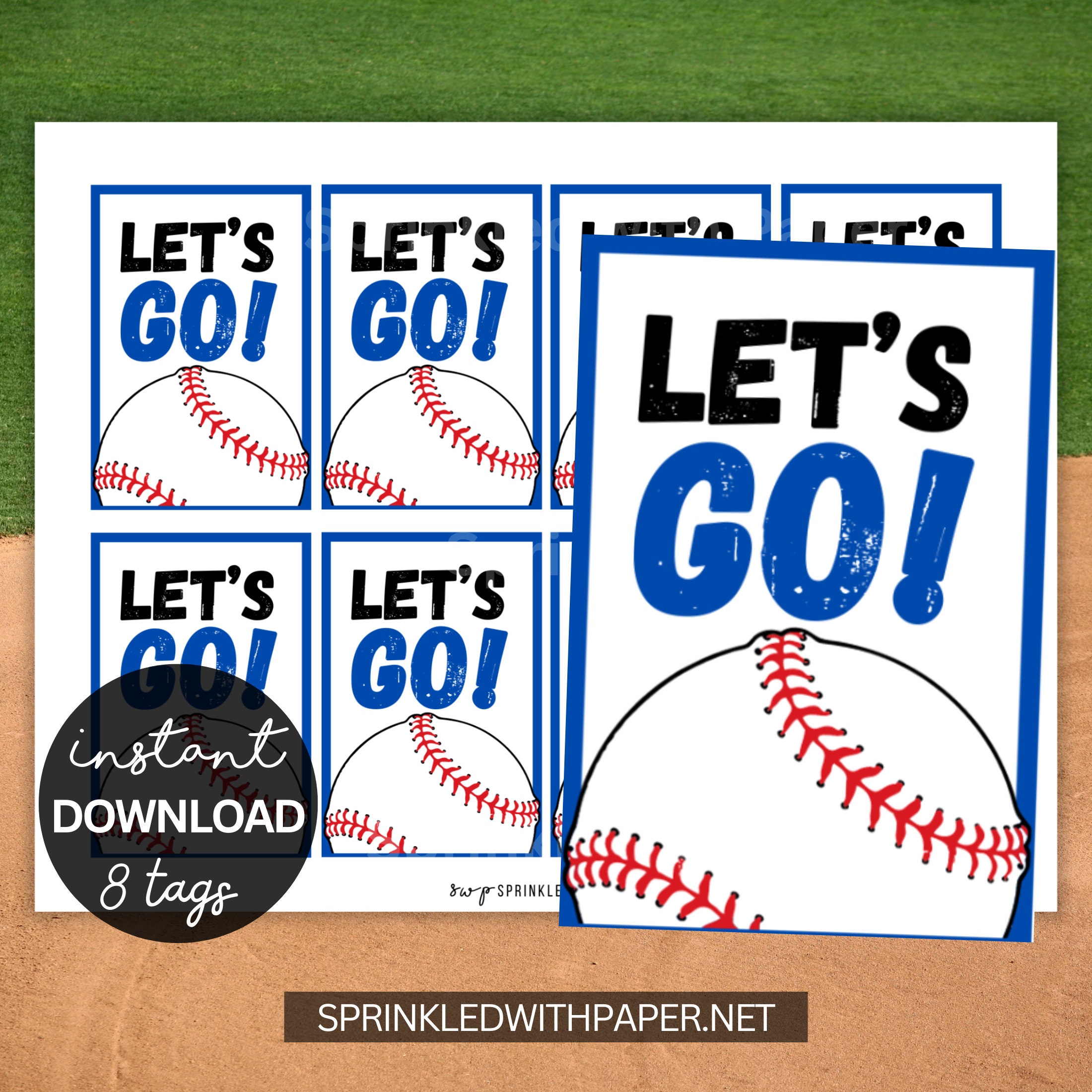 Baseball Team Printable Snack Tags, Baseball Game Treat Tags, Game Day ...