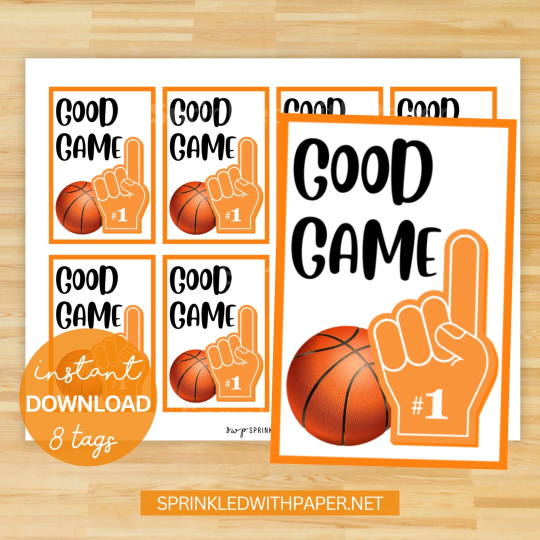 Basketball Team Printable Snack Tags, Basketball Game Treat Tags, Game ...