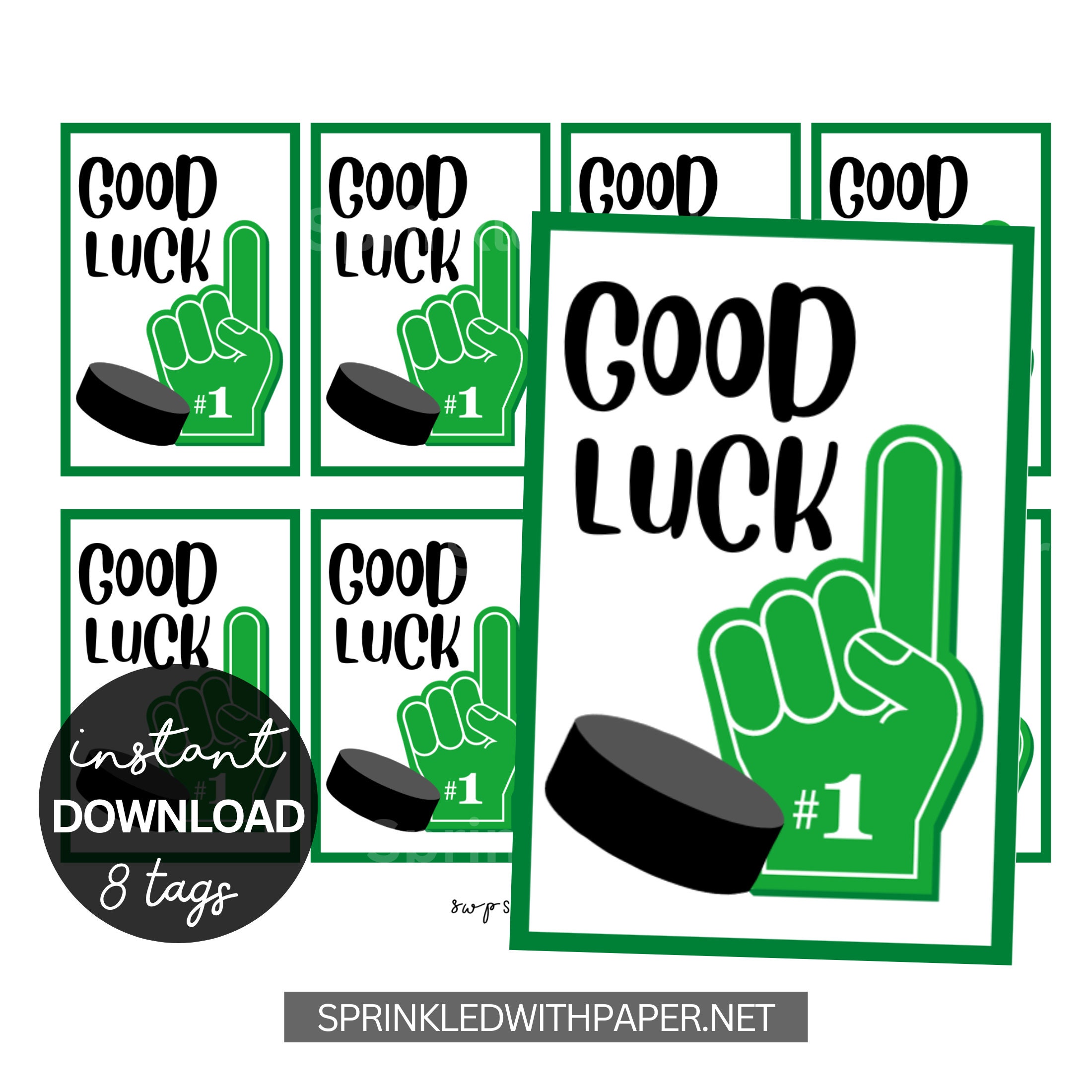 Good Luck Hockey Team Printable Snack Tags, Hockey Game Treat Tags ...