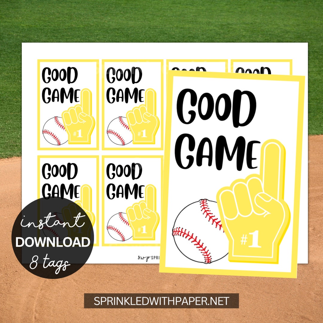 Baseball Team Printable Snack Tags, Baseball Game Treat Tags, Game Day ...