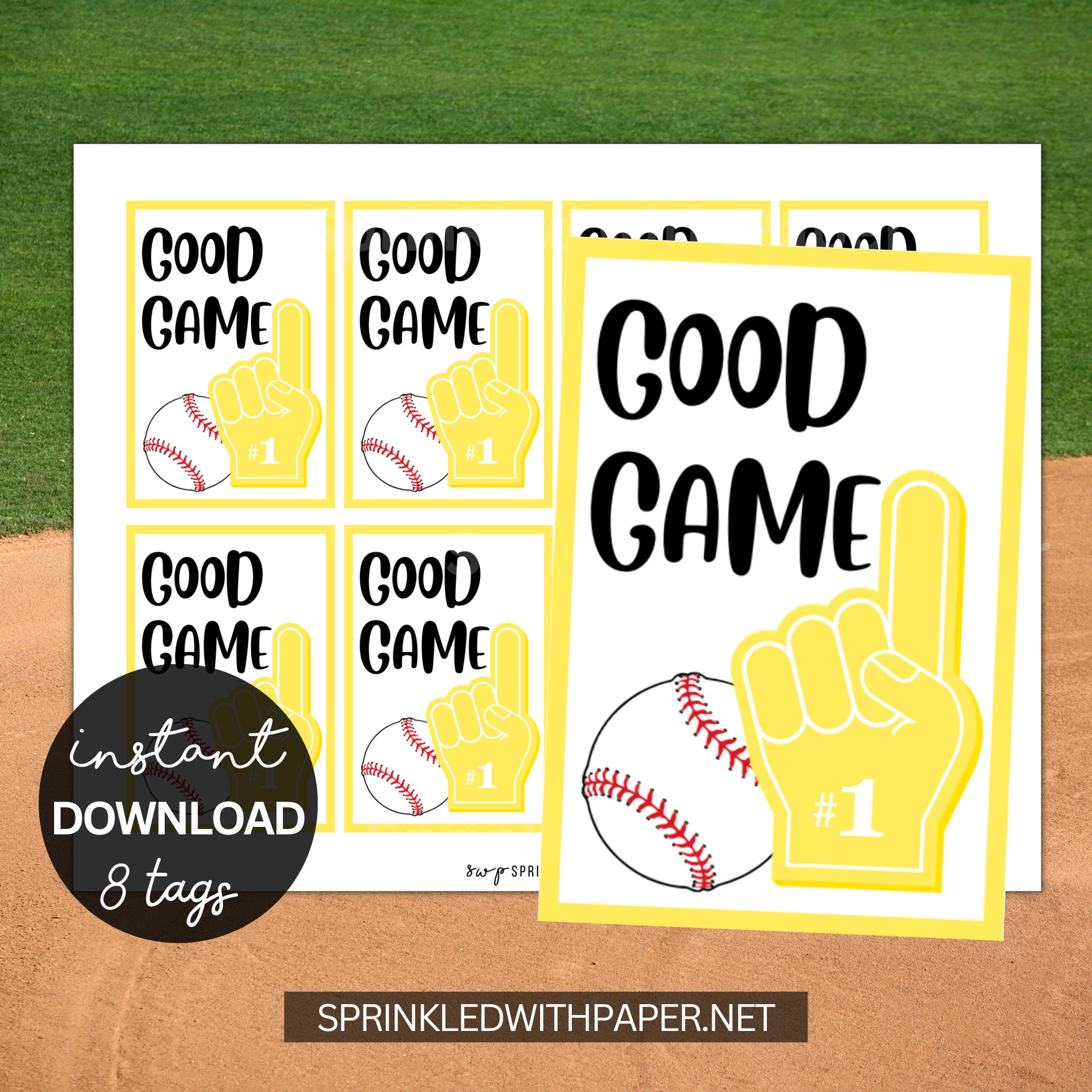 Baseball Team Printable Snack Tags, Baseball Game Treat Tags, Game Day ...