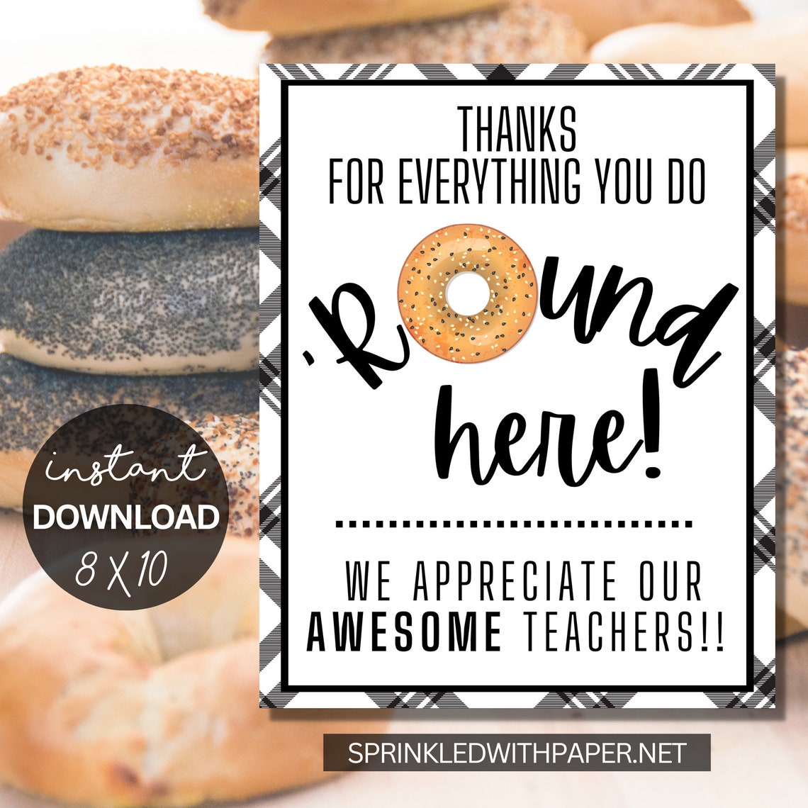 Appreciation Sign | Staff Co-worker Teacher Appreciation Print | School ...