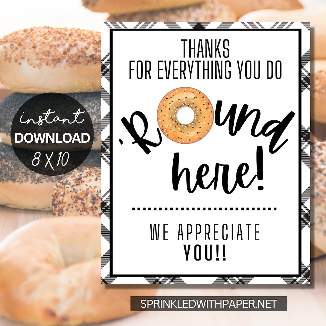 Appreciation Sign | Staff Co-worker Teacher Appreciation Print | School ...