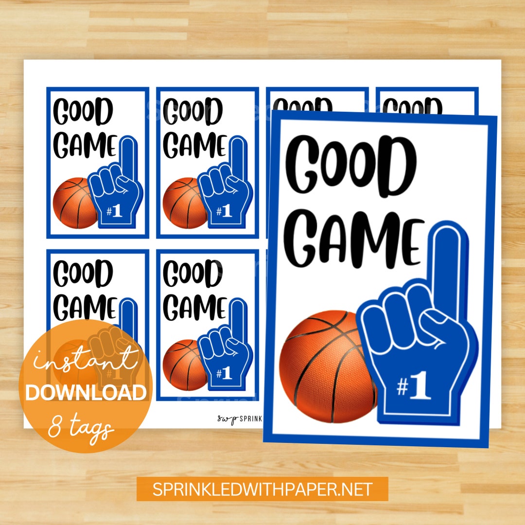 Basketball Team Printable Snack Tags, Basketball Game Treat Tags, Game ...
