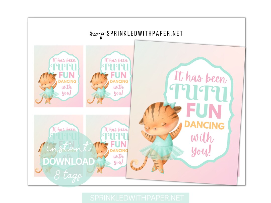 Ballet Printable Tags-dance Recital Tags - Dance Favortags- Dance ...
