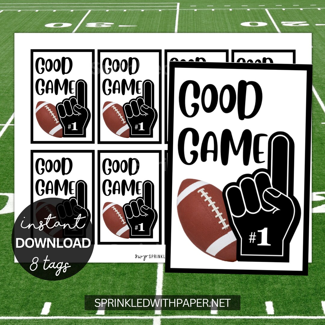 Football Team Printable Snack Tags, Football Game Treat Tags, Game Day ...