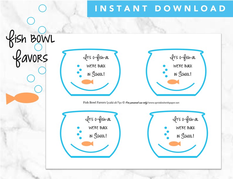 INSTANT Download printable O fish ally Back To School Fish Etsy