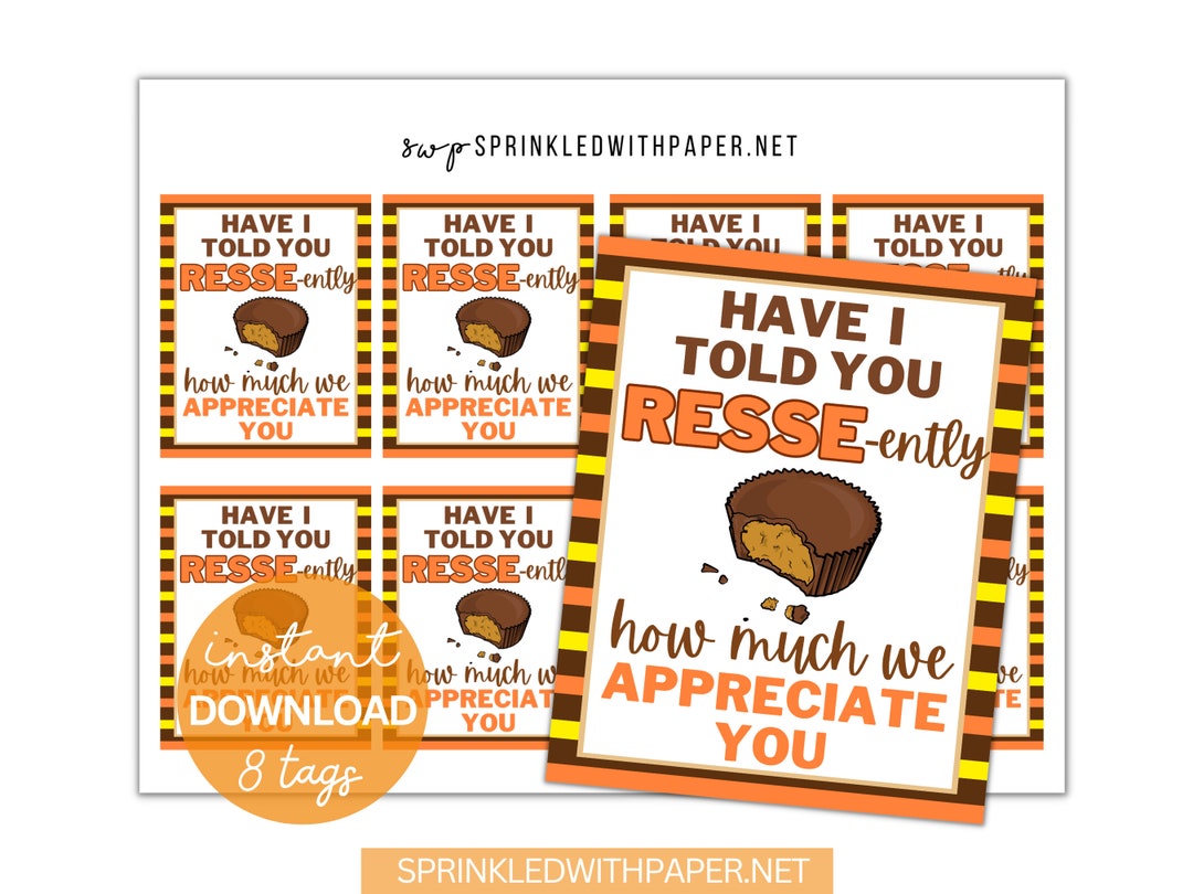 Appreciation Tags, Staff Co-worker Teacher Appreciation, Chocolate ...