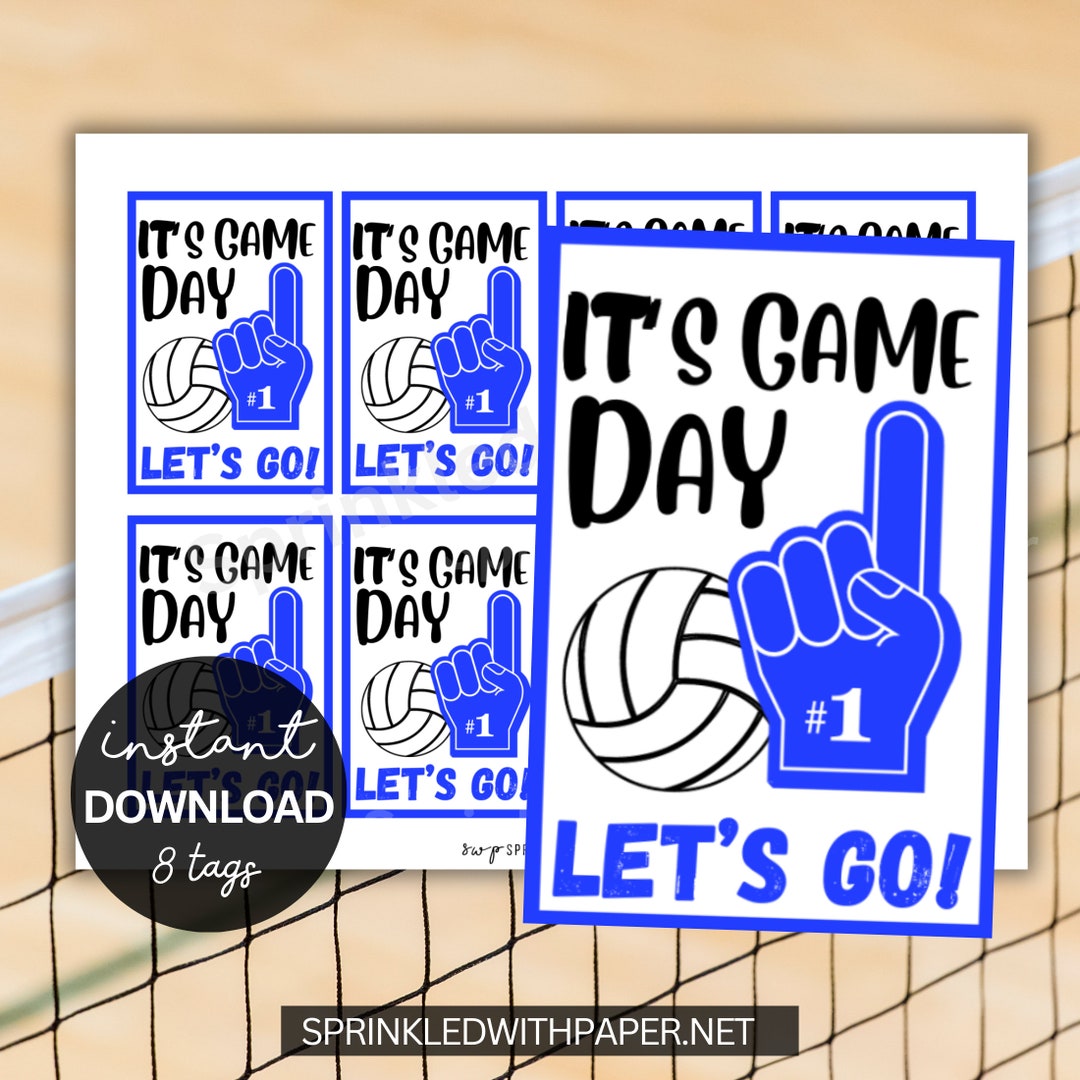 Volleyball Team Printable Snack Tags, Volleyball Game Treat Tags, Game ...