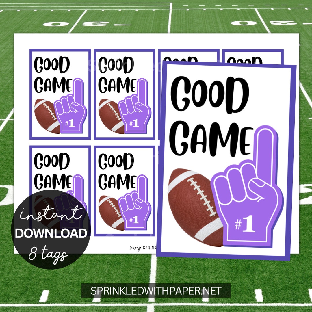 Football Team Printable Snack Tags, Football Game Treat Tags, Game Day ...