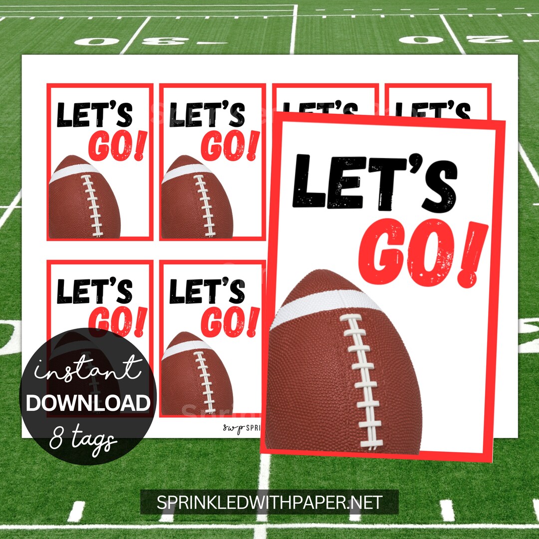 Football Team Printable Snack Tags, Football Game Treat Tags, Game Day ...