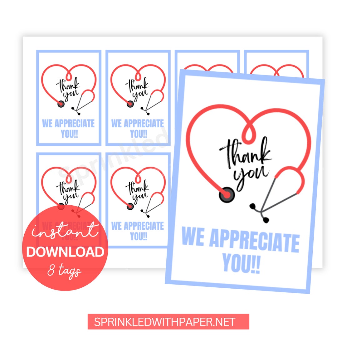 Nurses Appreciation Tags, Nurse Week, NICU L & D Nurse Thank You Tag ...