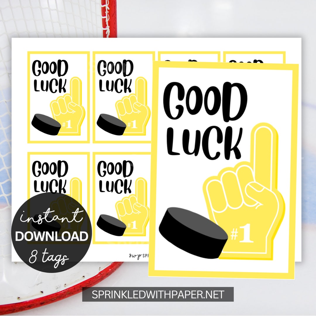 Good Luck Hockey Team Printable Snack Tags, Hockey Game Treat Tags ...