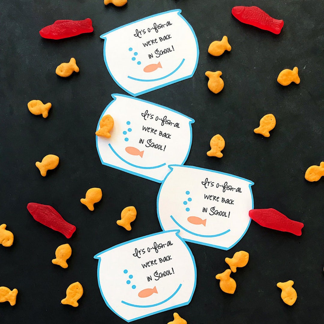INSTANT Download-printable -o-fish-ally Back to School Fish Bowl Favor ...