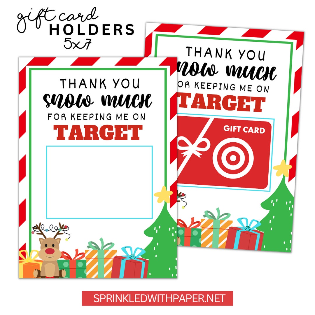 Holiday Target Gift Card Holder, Appreciation Staff Co-worker, PTO PTA ...