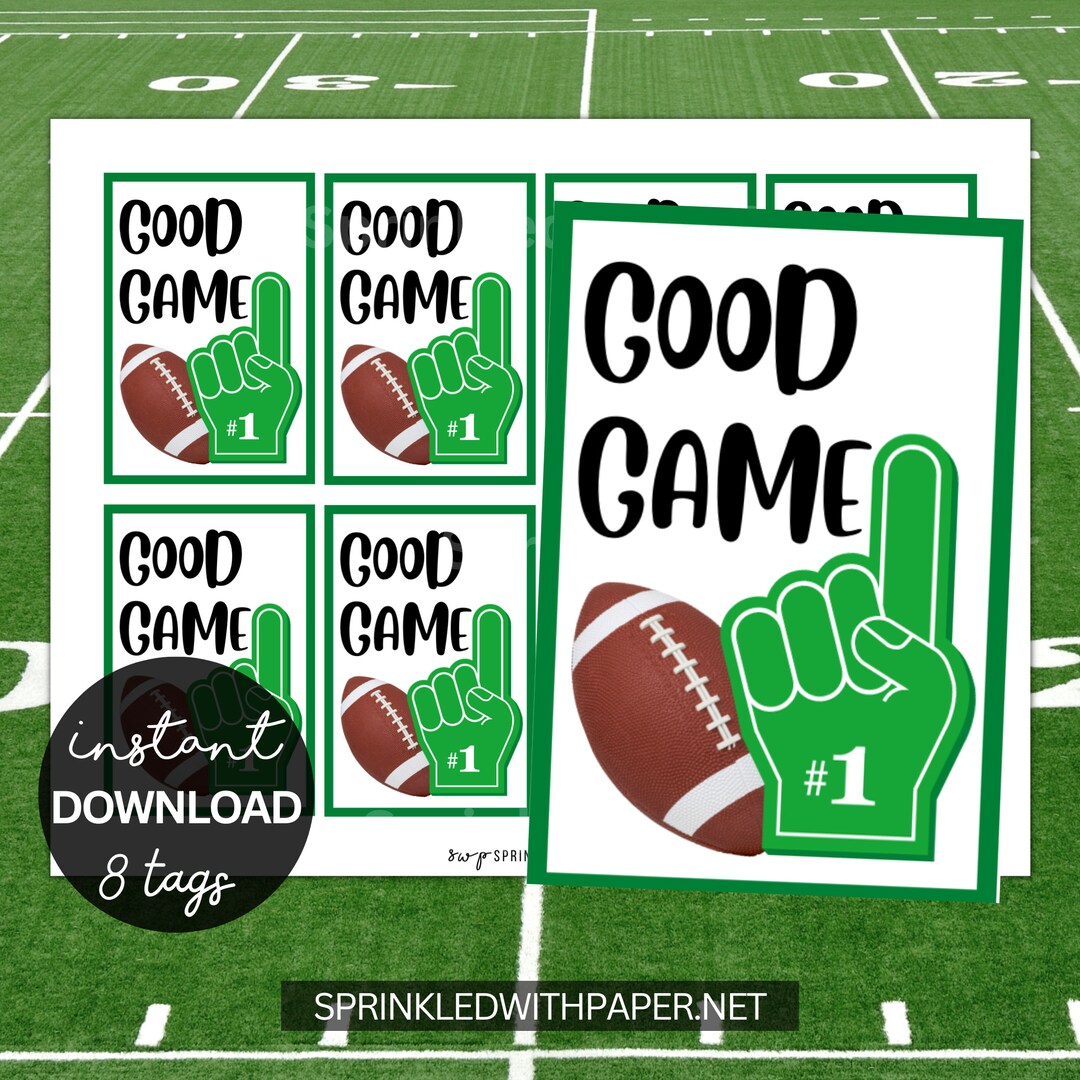 Football Team Printable Snack Tags, Football Game Treat Tags, Game Day ...