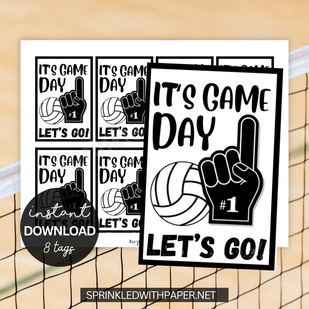Volleyball Team Printable Snack Tags, Volleyball Game Treat Tags, Game ...