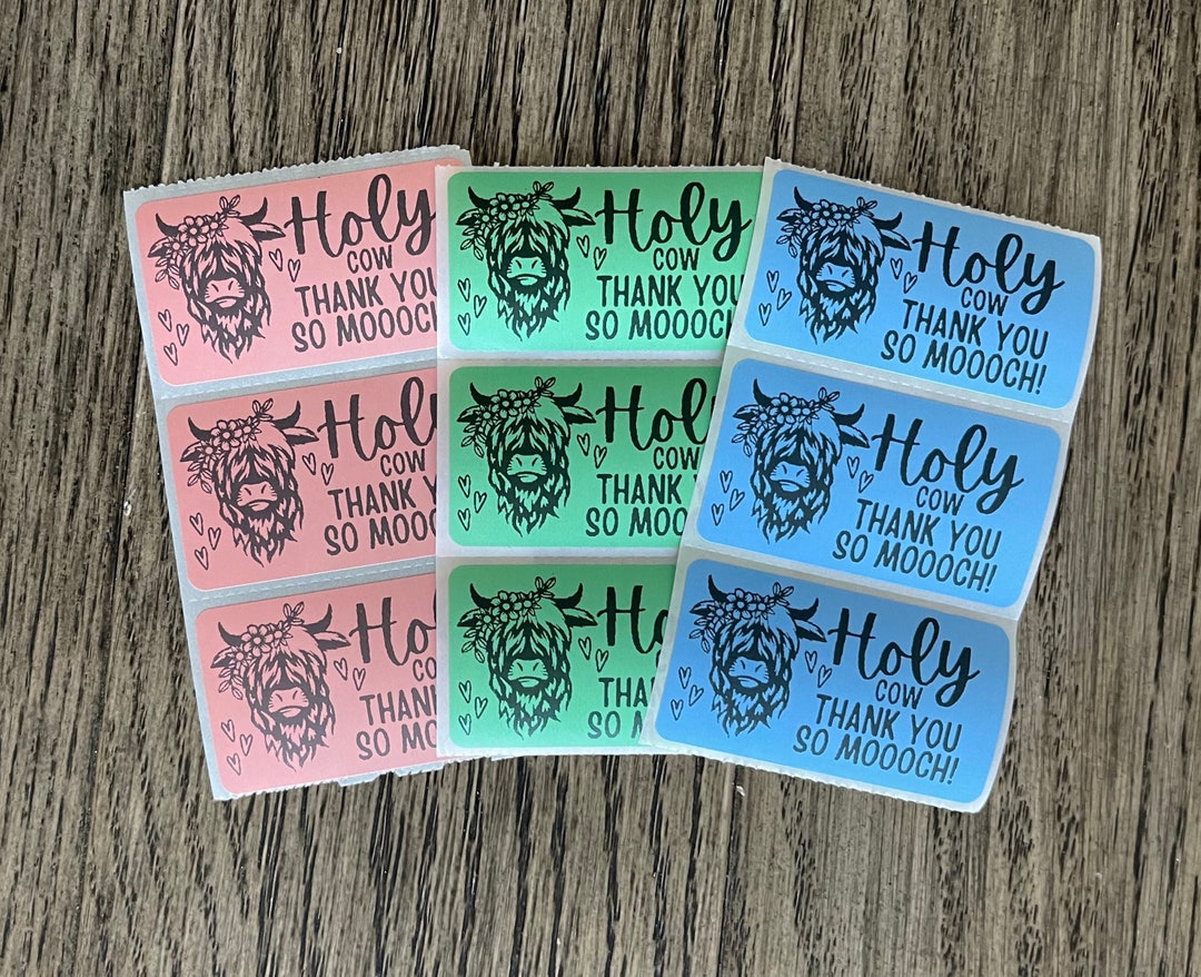 Holy Cow Thank You Sooo Moooch Business Sticker - Etsy