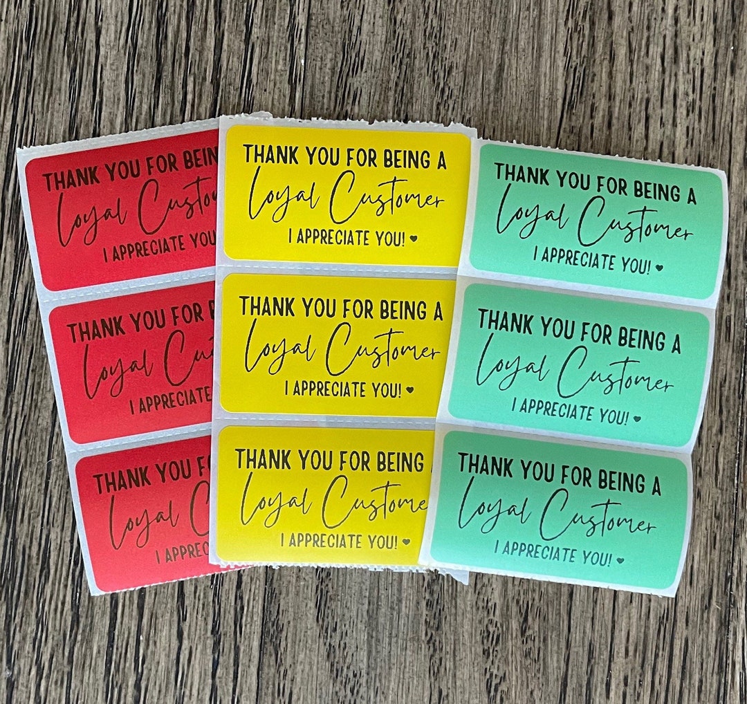 Thank You for Being a Loyal Customer Thermal Business Sticker - Etsy