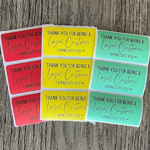 Thank You for Being a Loyal Customer Thermal Business Sticker - Etsy
