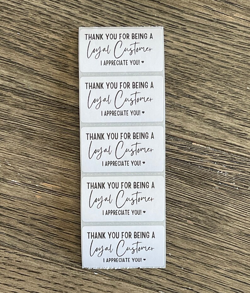 Thank You for Being a Loyal Customer Thermal Business Sticker - Etsy