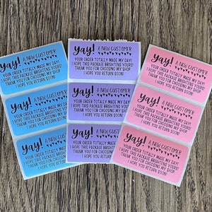 Yay A New Customer Thermal Business Sticker - Etsy