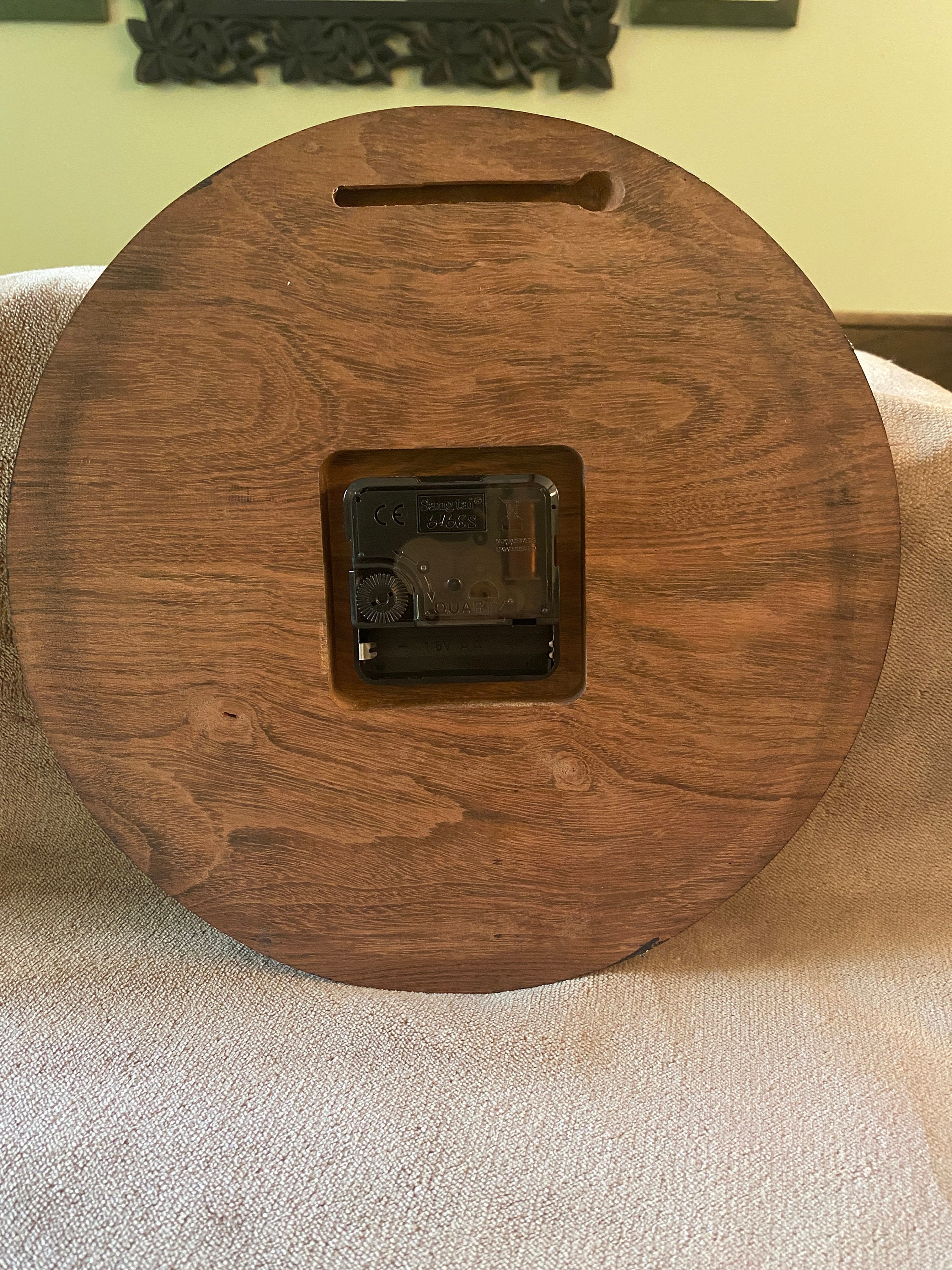 Modern 10" Round Brazilian Walnut Ipe Clock - Etsy