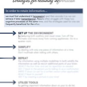 Functional Memory Patient Handouts / Strategies and Tips / Speech ...