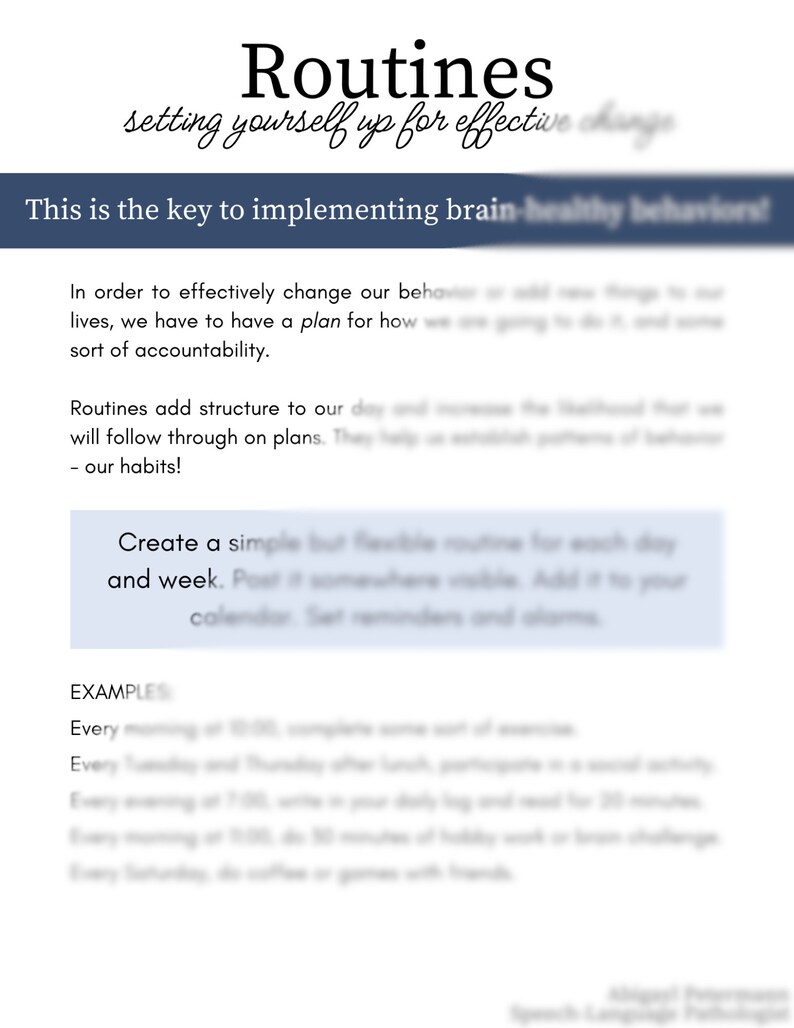 Cognitive Health Patient Handouts / How to Keep Your Brain Healthy ...
