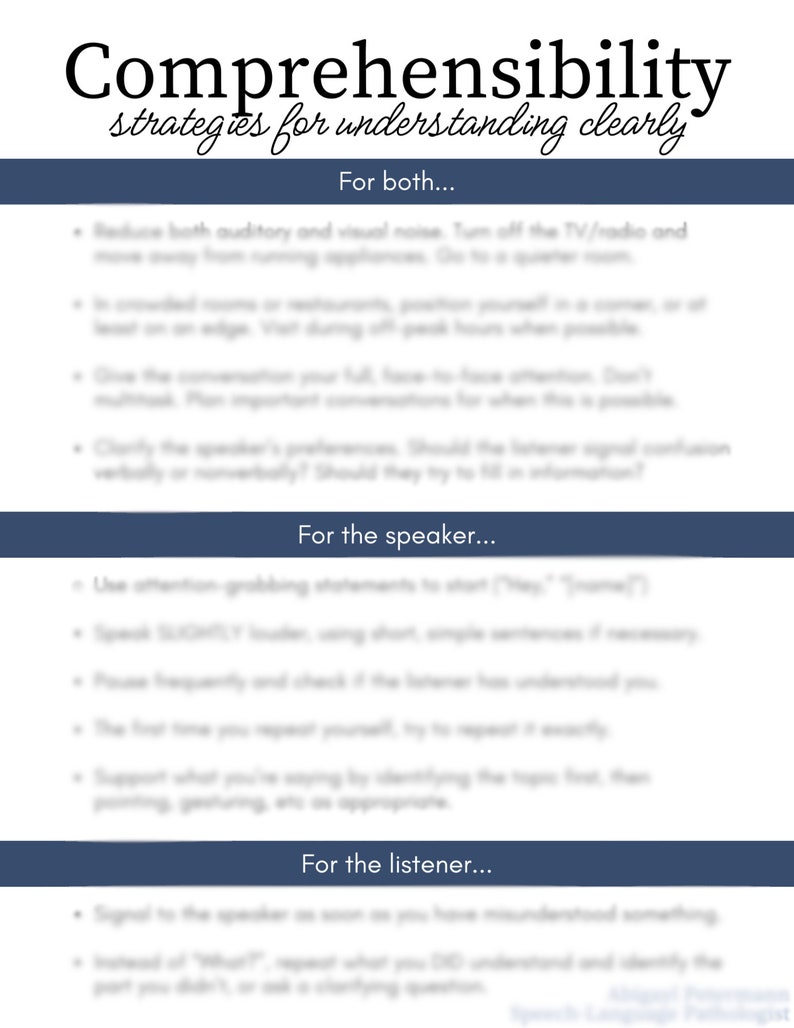 The SLP Patient Handout BUNDLE / Adults / Cognition Aphasia Dysarthria ...