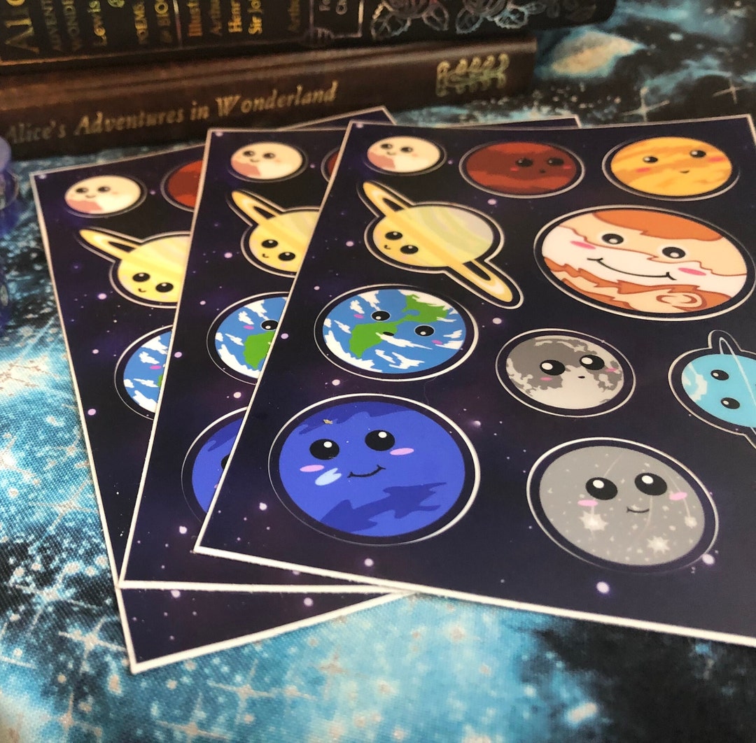 Solar System Sticker Set - Etsy