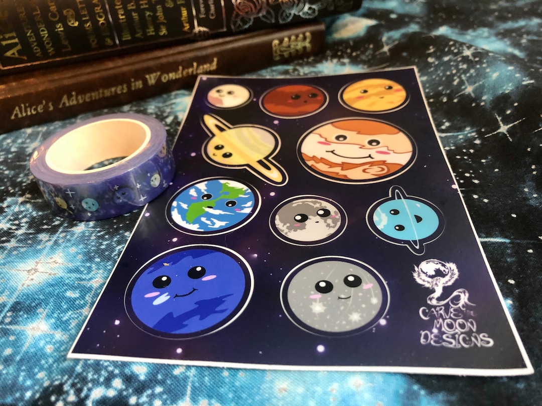 Solar System Sticker and Tape Bundle - Etsy