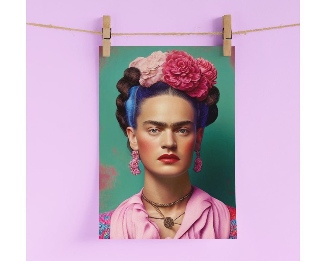 Frida Kahlo Print, Kitsch Art, Kitsch Print, Mexican Artist, Quirky ...
