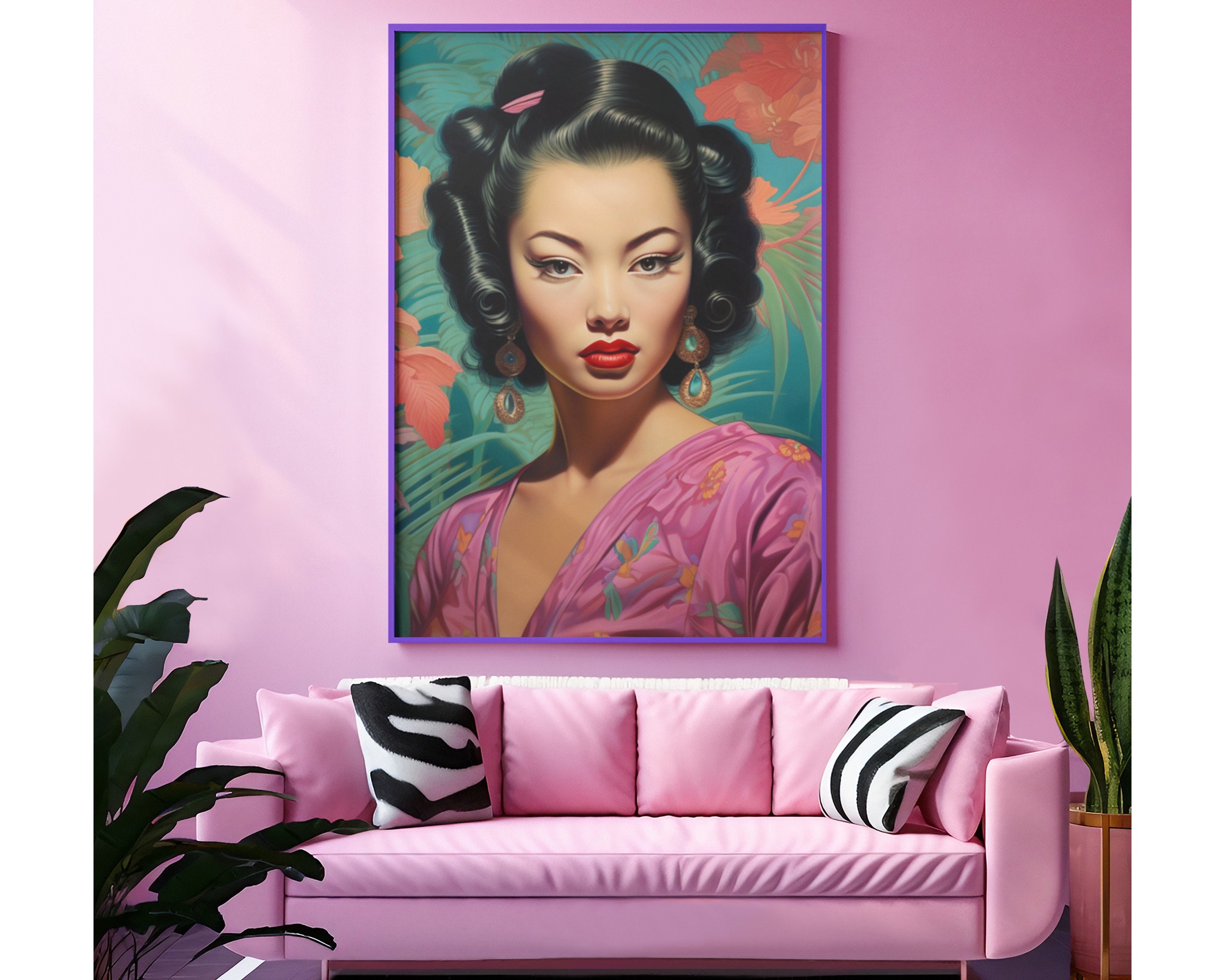 Kitsch Print of Qiang Mid Century Modern Wall Art, Valdimir Tretchikoff ...