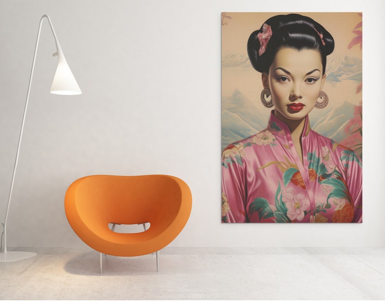 Mid Century Modern Kitsch Print of Jing - Wall Art, Valdimir ...