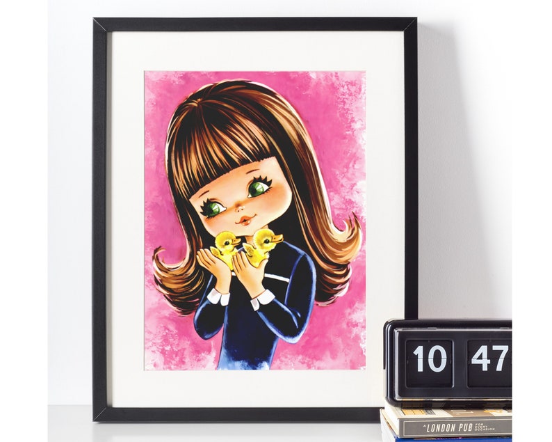 Vintage Mid Century Modern Kitsch Print, Retro Home Decor, 60s Wall Art ...