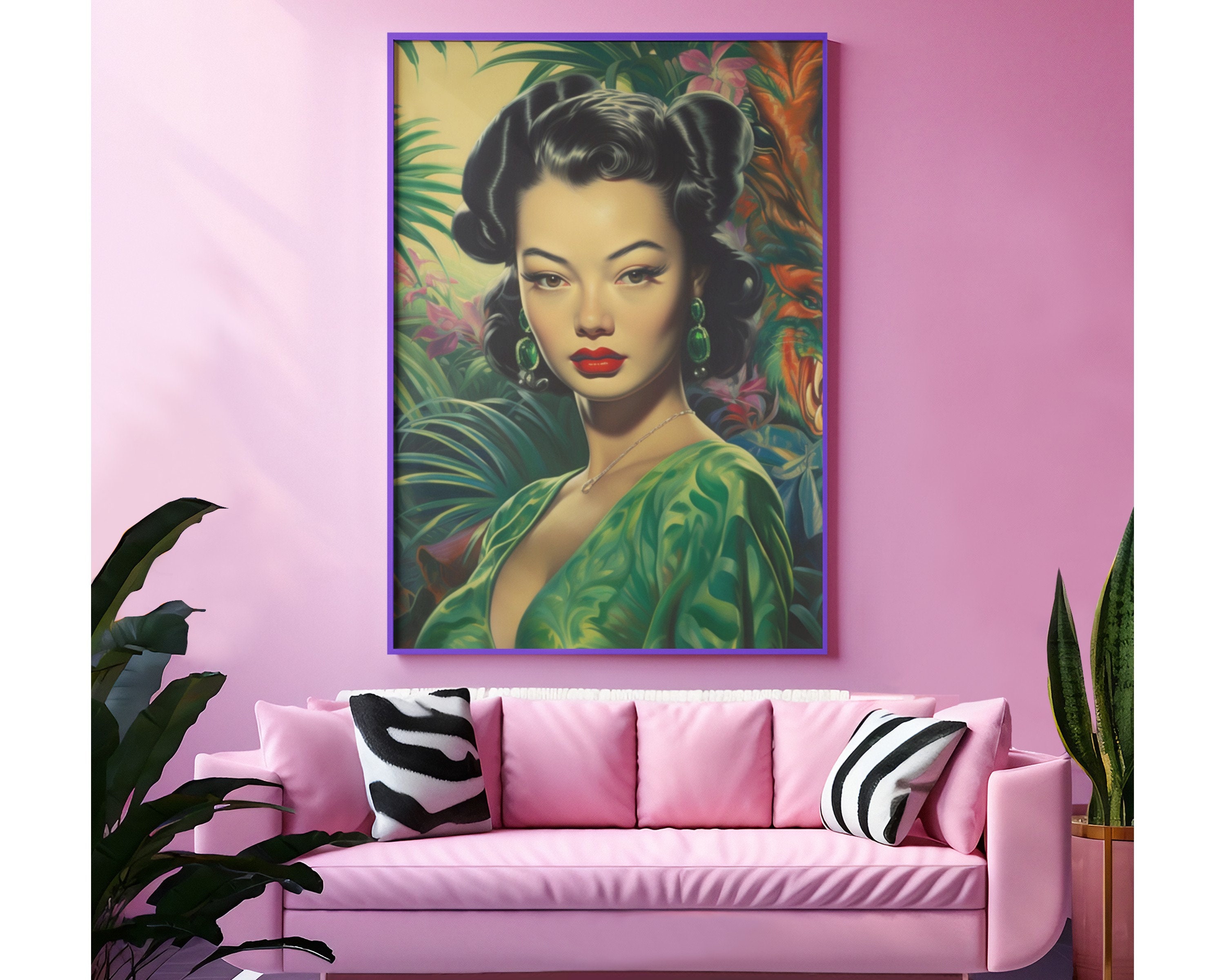 Mid Century Modern Kitsch Print of Valentina Wall Art, Valdimir ...