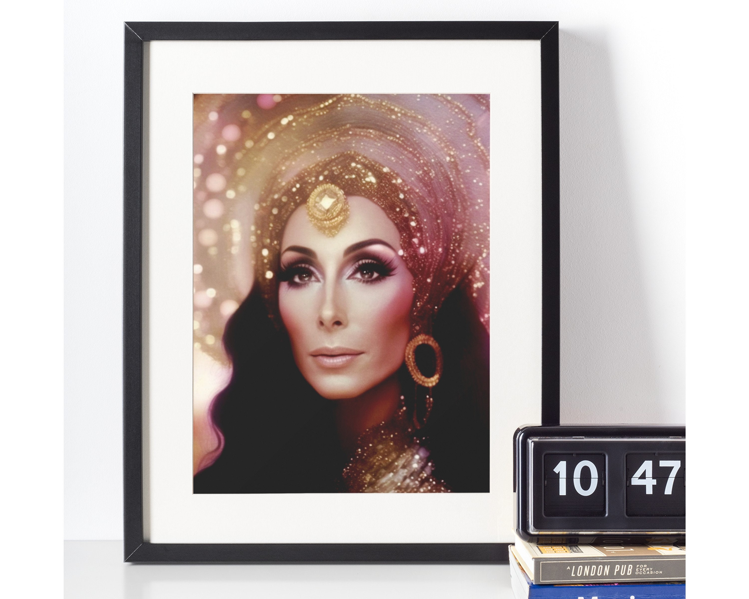 Cher Print, Kitsch Art, Quirky Wall Art, Eclectic Wall Art, Music Print ...
