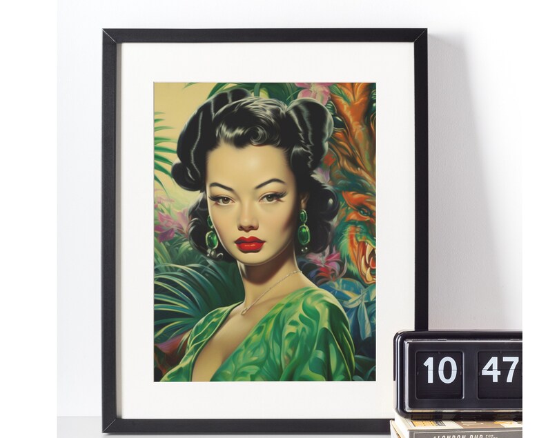 Mid Century Modern Kitsch Print of Valentina Wall Art, Valdimir ...
