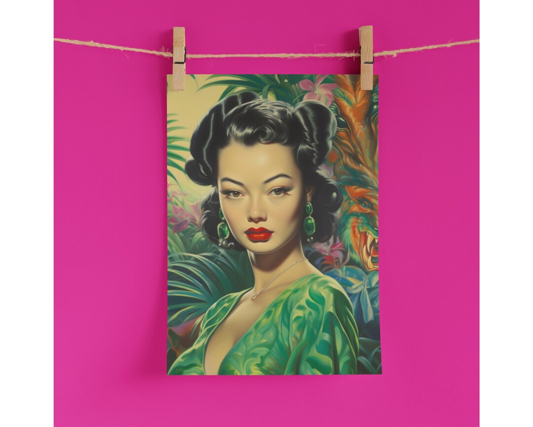 Mid Century Modern Kitsch Print of Valentina - Wall Art, Valdimir ...