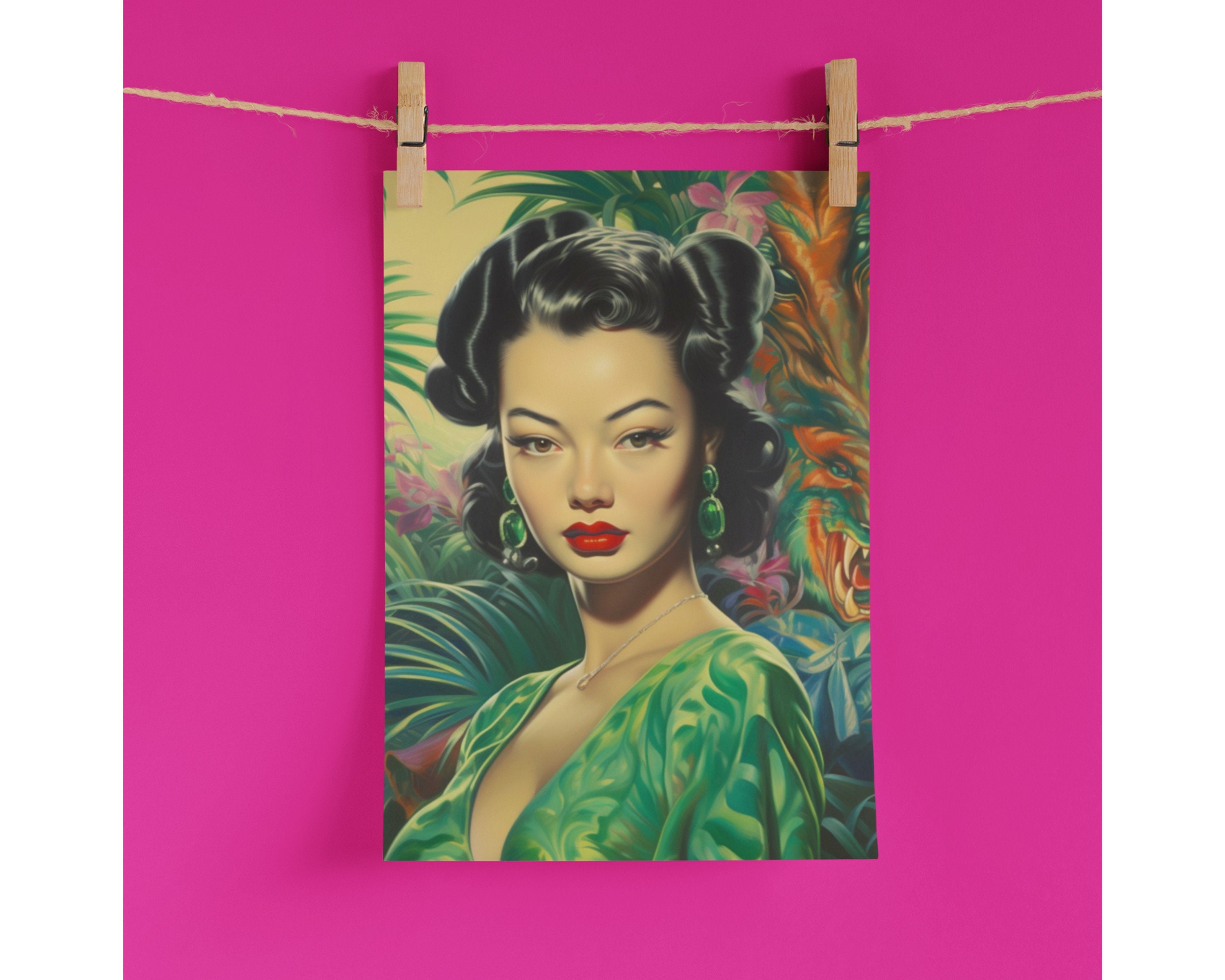 Mid Century Modern Kitsch Print of Valentina Wall Art, Valdimir ...