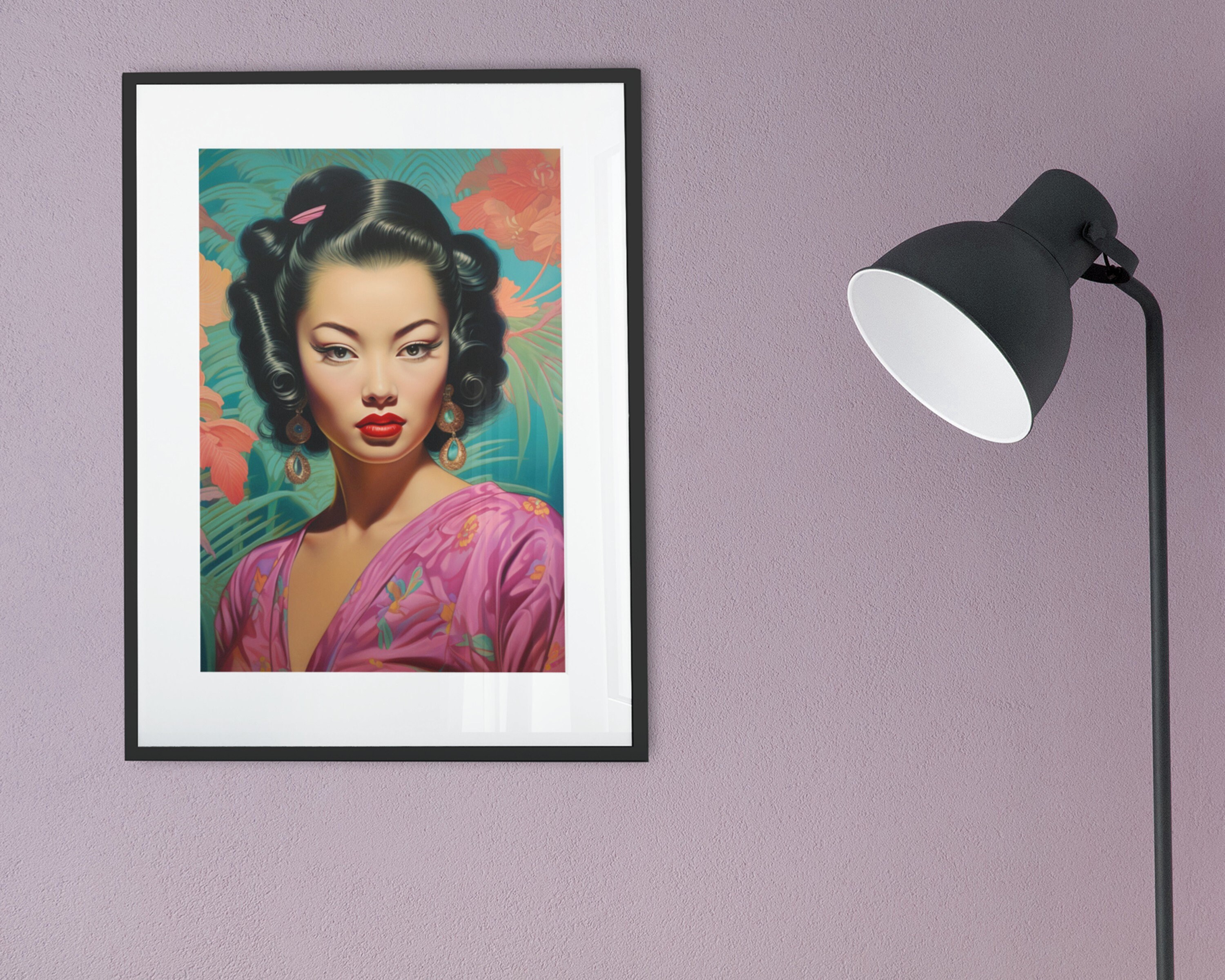 Kitsch Print of Qiang Mid Century Modern Wall Art, Valdimir Tretchikoff ...