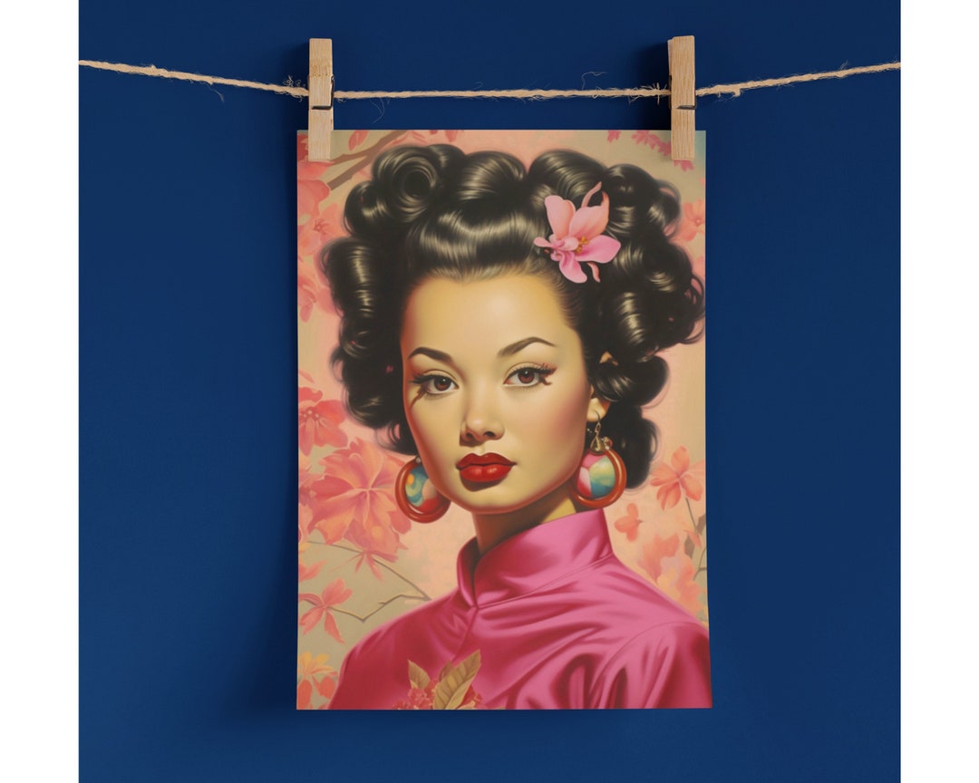 Mid Century Modern Kitsch Print of Kanna - Wall Art, Valdimir ...