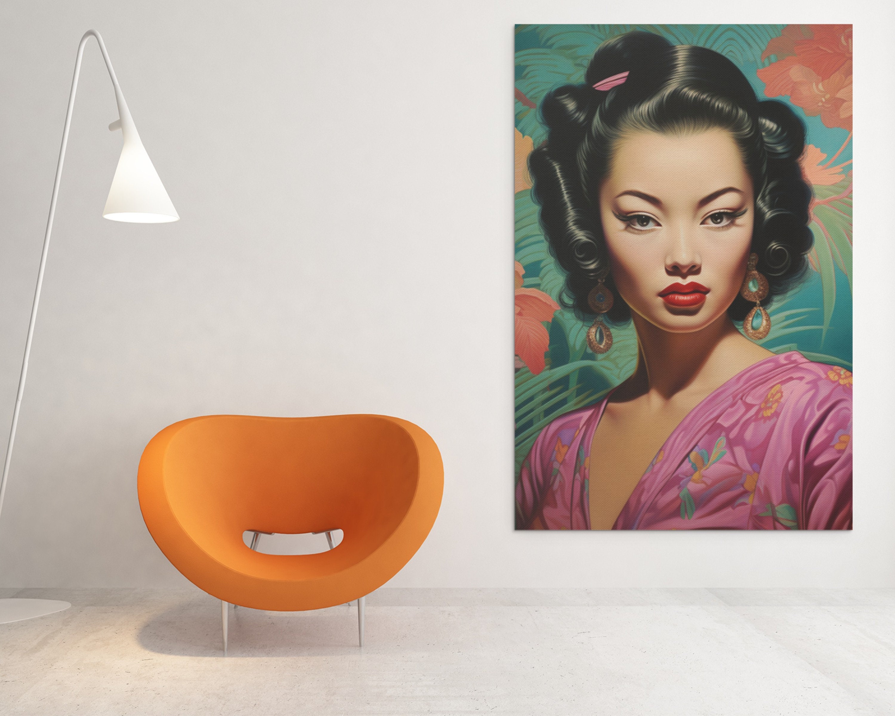 Kitsch Print of Qiang Mid Century Modern Wall Art, Valdimir Tretchikoff ...