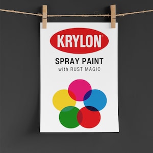Krylon Spray Paint Vintage Print Poster, Graffiti Street Art Print ...